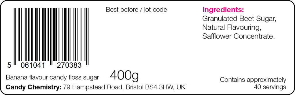 Banana Flavour Burst Candy Floss Sugar – Candy Chemistry