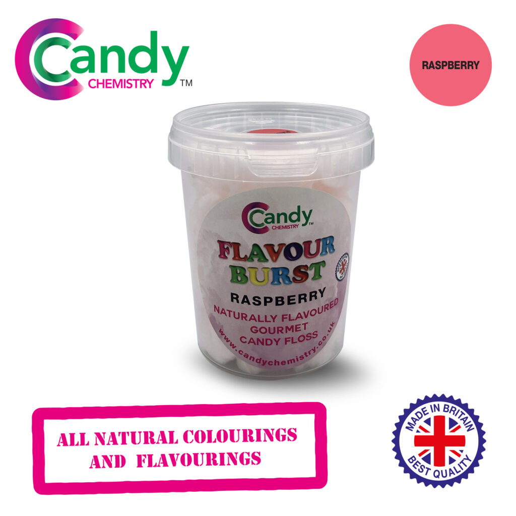 Raspberry Flavour Burst Natural Gourmet Candy Floss – Candy Chemistry